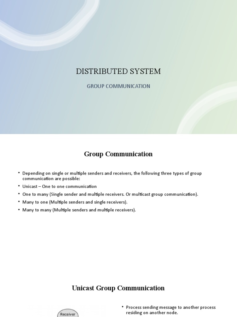 Distributed System: Group Communication | PDF