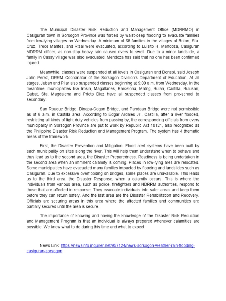 DRRM Output | PDF | Storms | Emergency Management