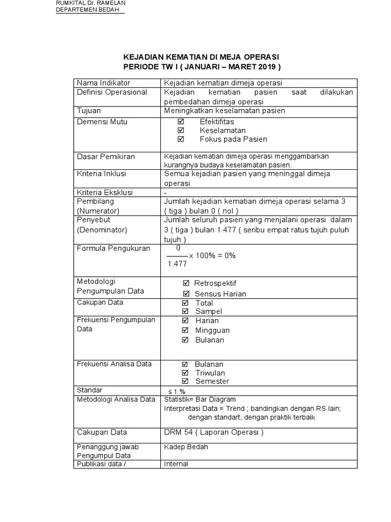 Kejadian Kematian TW.1 | PDF