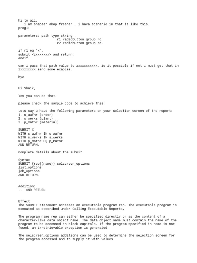 How To Submit Can I Pass Parameter Value To Another Program Pdf Parameter Computer