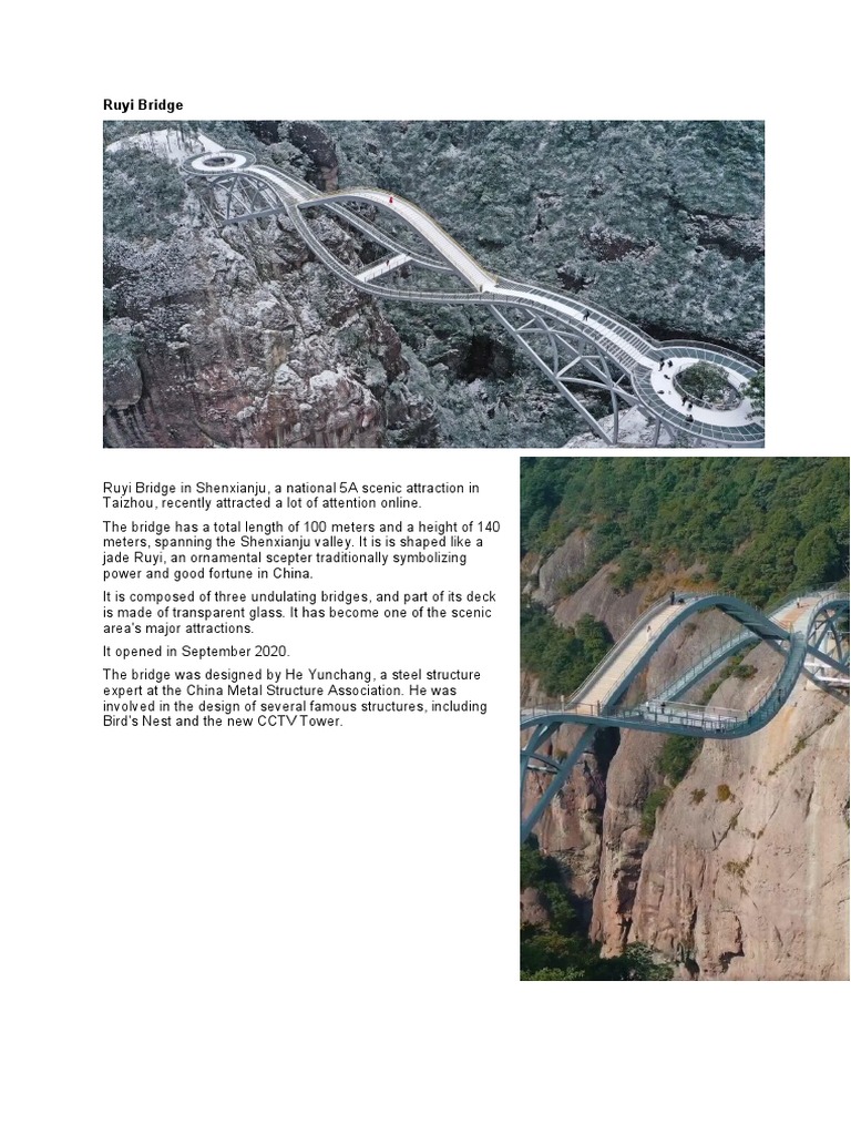 Ruyi Bridge: A Jade-Shaped Steel Structure Spanning 140 Meters Over ...