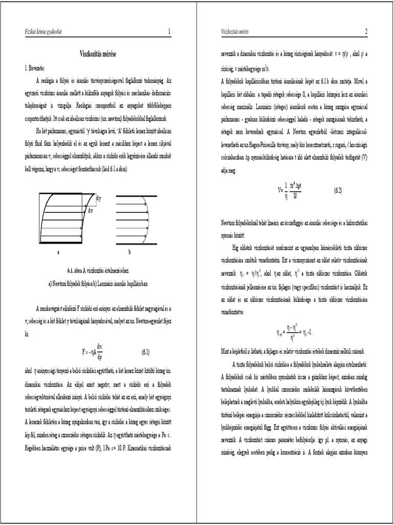 Viszkozitás Mérés Gyak | PDF