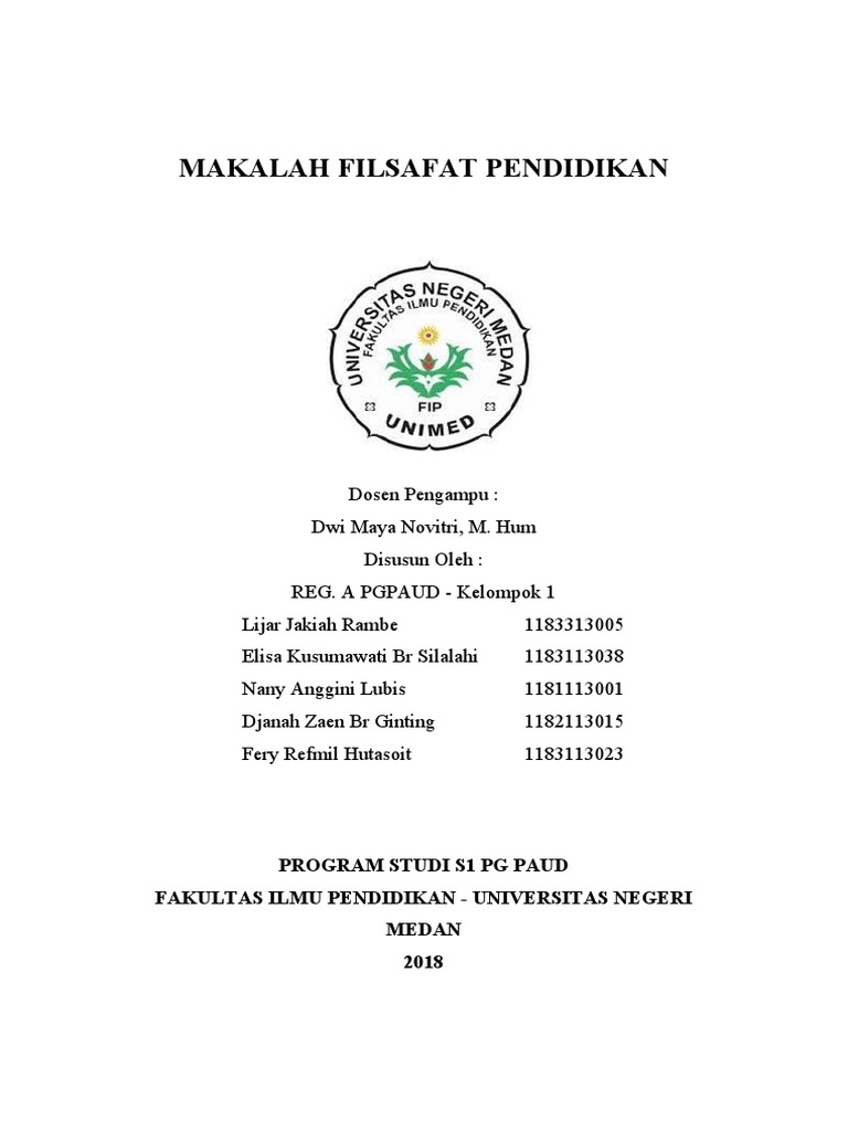 Makalah Filsafat Pendidikan | PDF