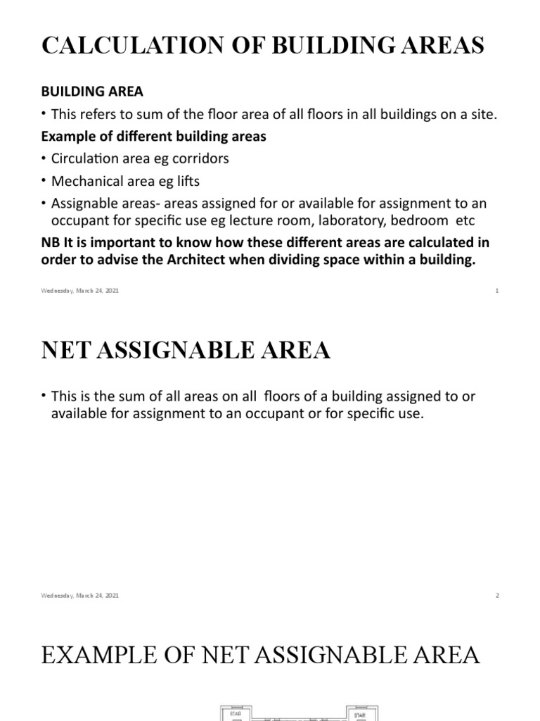 Building Area Calculation Explained | PDF | Measurement | Teaching ...