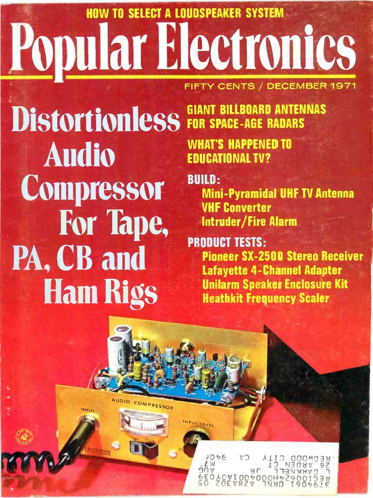 Poptronics 1971 12 | PDF | Electronics | Electrical Engineering