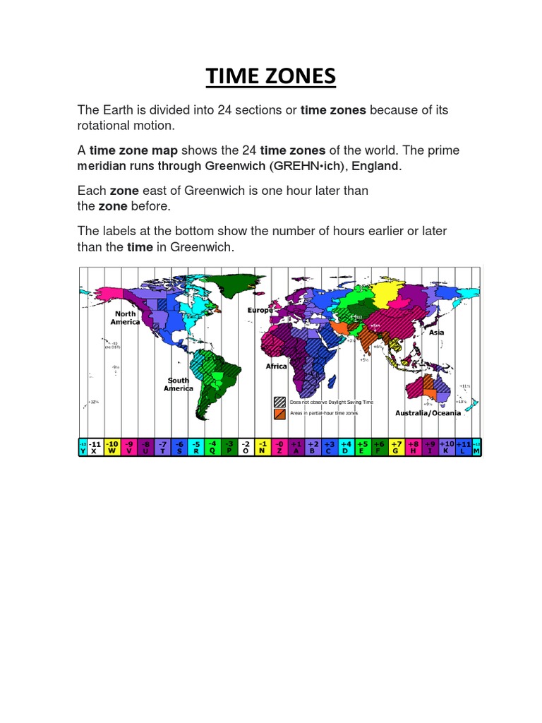 Time Zones | PDF