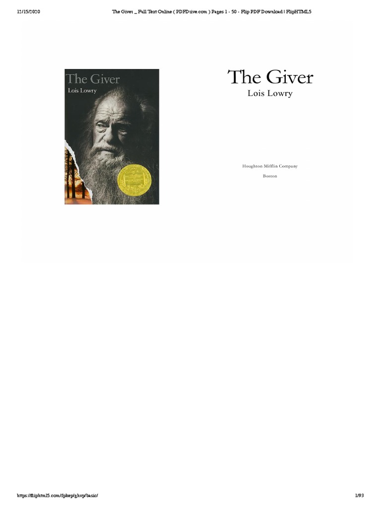 The Giver Full Text | PDF | Text | Office Software