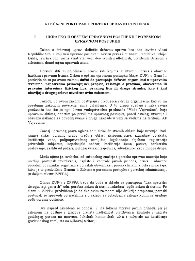 Stecajni Postupak I Poreski Upravni Postupak - Milorad Djordjevic ...