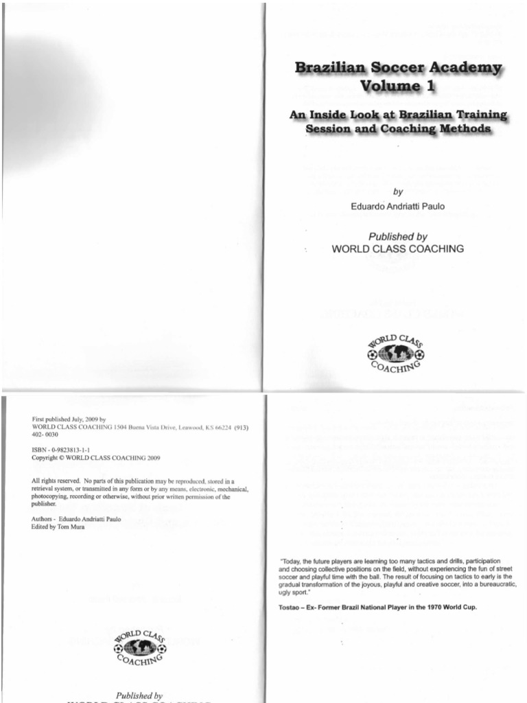 Brasilian Soccer Academy Vol. 1 | PDF