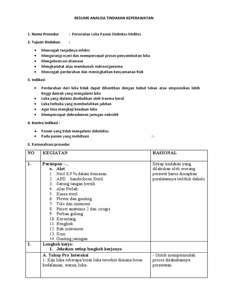 Adinda Resume Analisa Tindakan Keperawatan | PDF