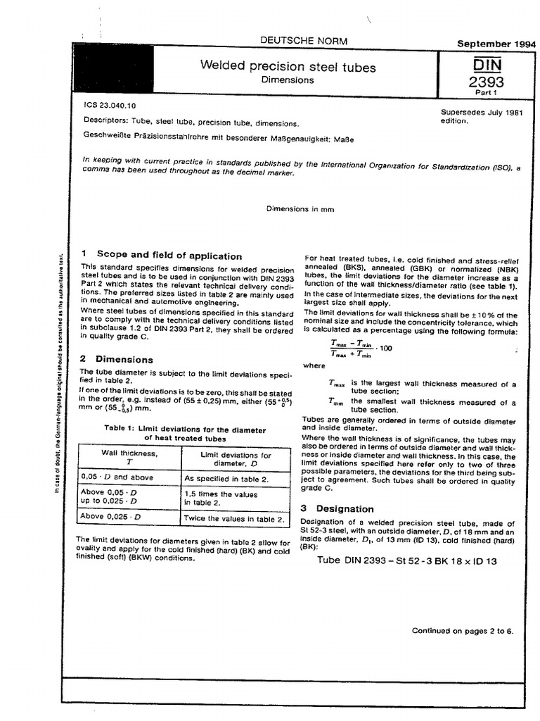 Din 2393 | PDF