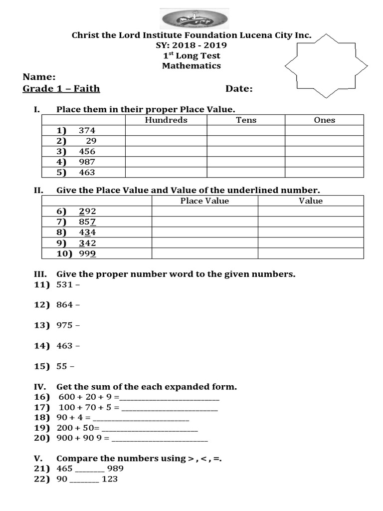 g1 Math | PDF | Teaching Methods & Materials