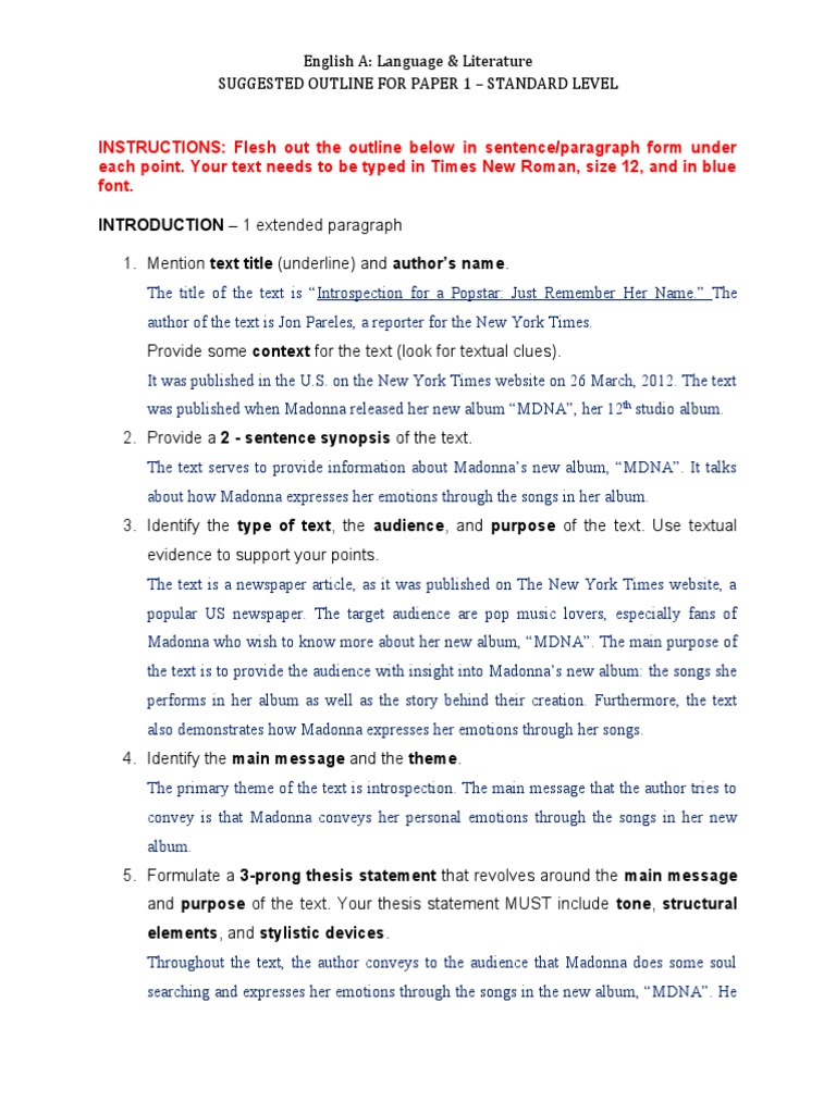 Paper 1 Full Outline | PDF | Emotions | Credibility