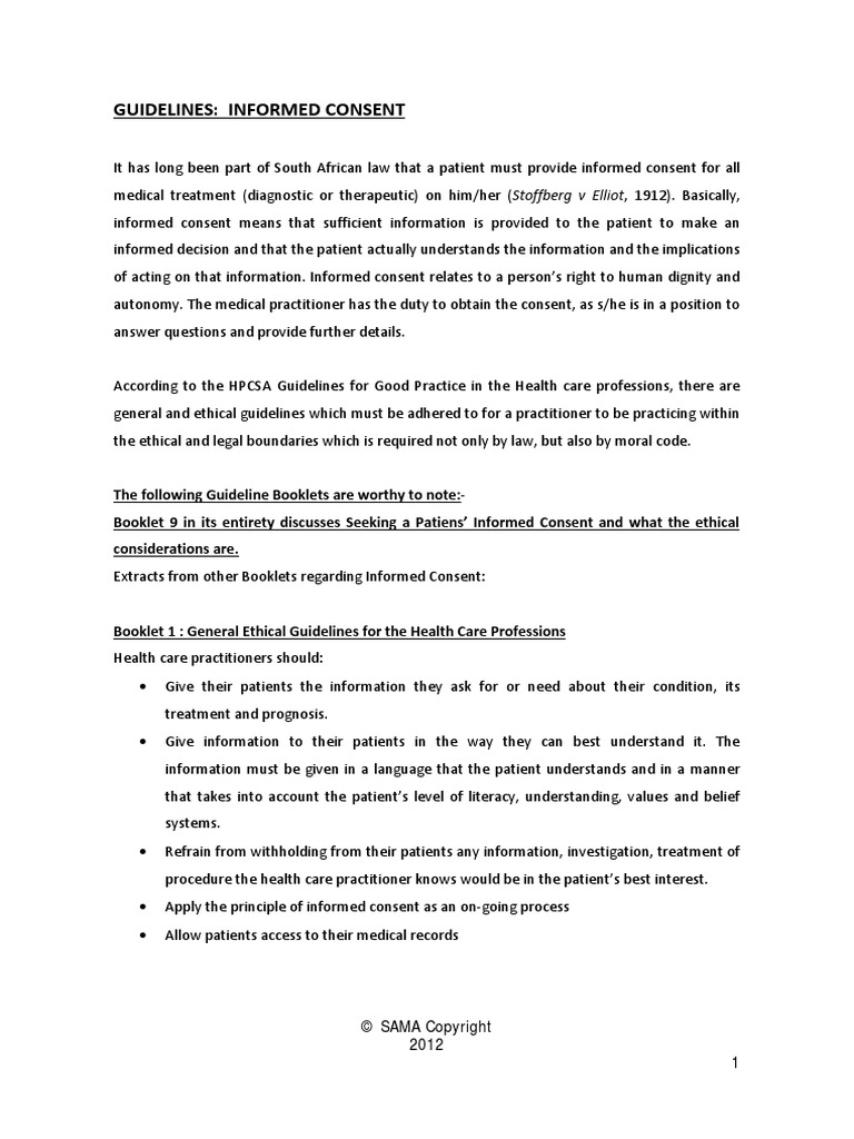 Patient Consent Form Example | PDF | Informed Consent | Consent