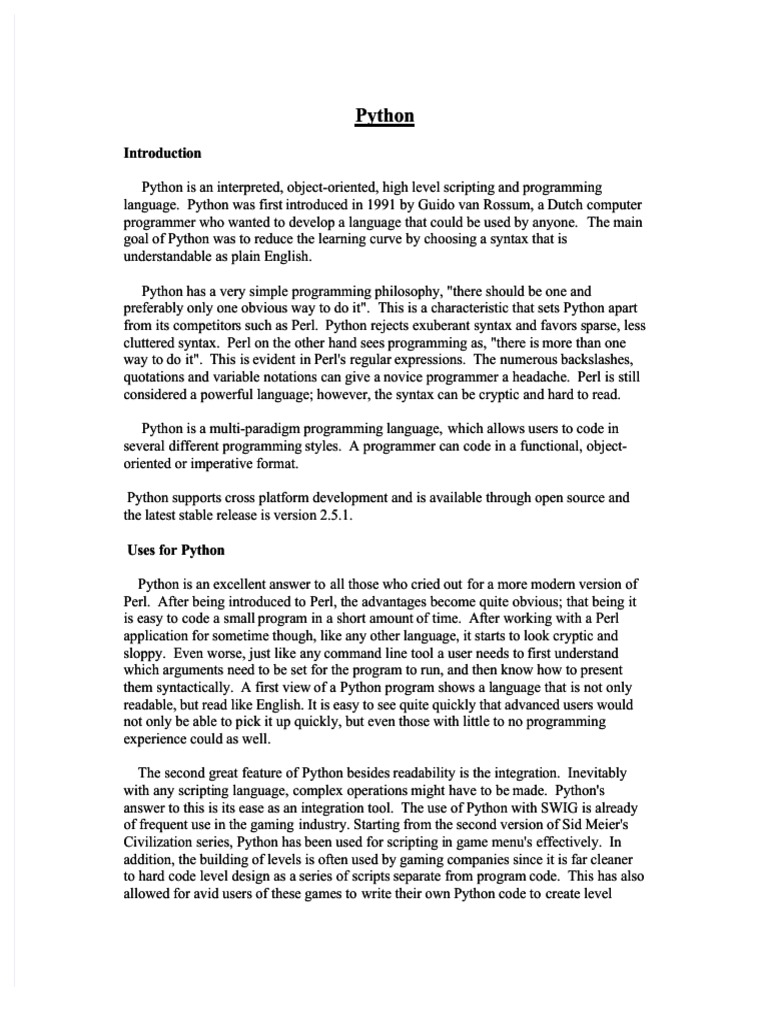 Report Python Descargar Gratis Pdf Python Programming Language Perl