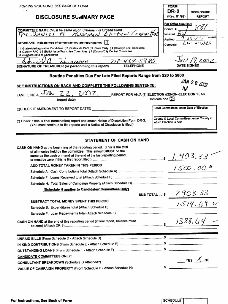 Huseman Daniel - 881 - Scanned | PDF | Political Action Committee ...