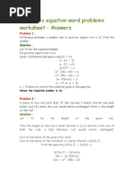 Grade 8 Math Word Problems With Answers | PDF | Area | Speed