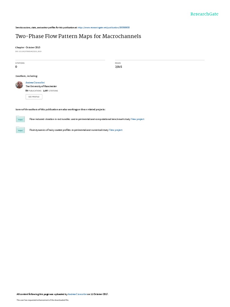 Two-Phase Flow Pattern Maps For Macrochannels: October 2015 | PDF ...