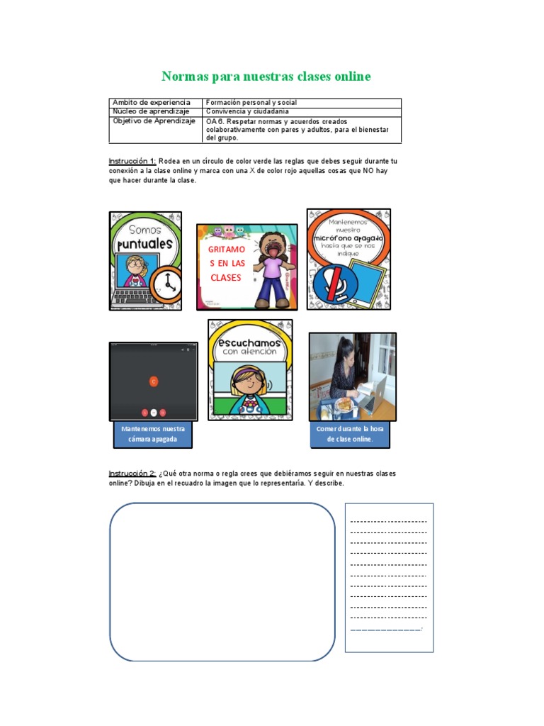 Normas para Clases Online Efectivas | PDF | Relaciones personales ...