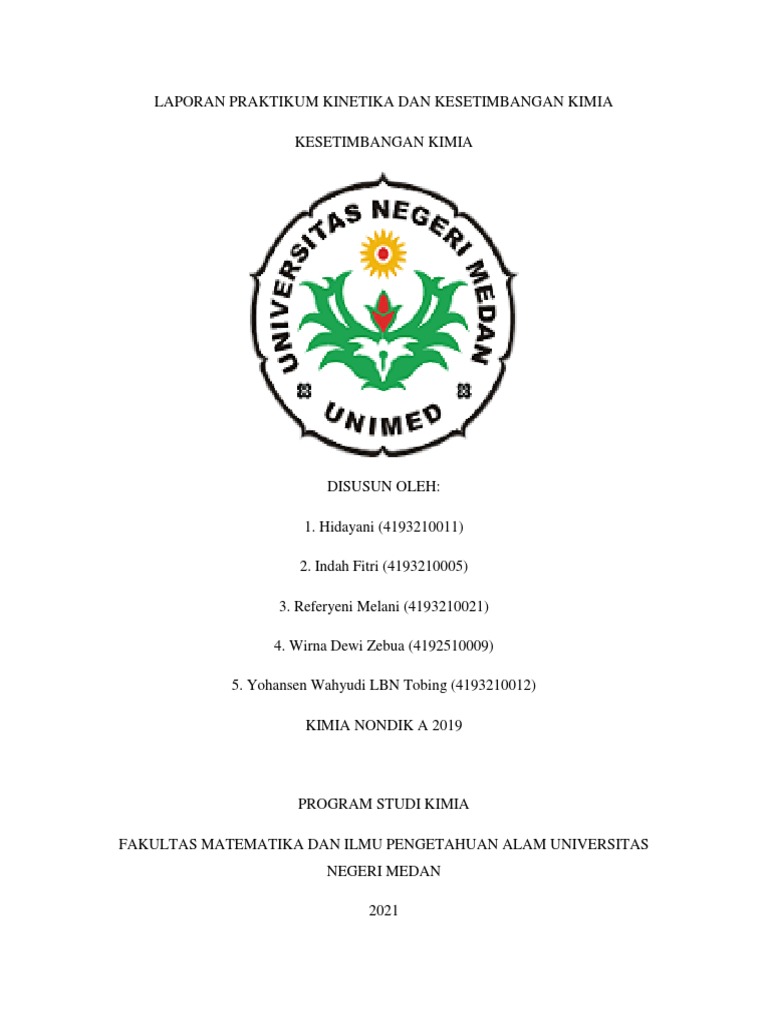 Laprak Kinetika Dan Kesetimbangan - Kel6 - Pskm19a | PDF
