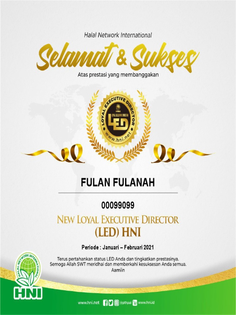 Template Ucapan LED HNI | PDF