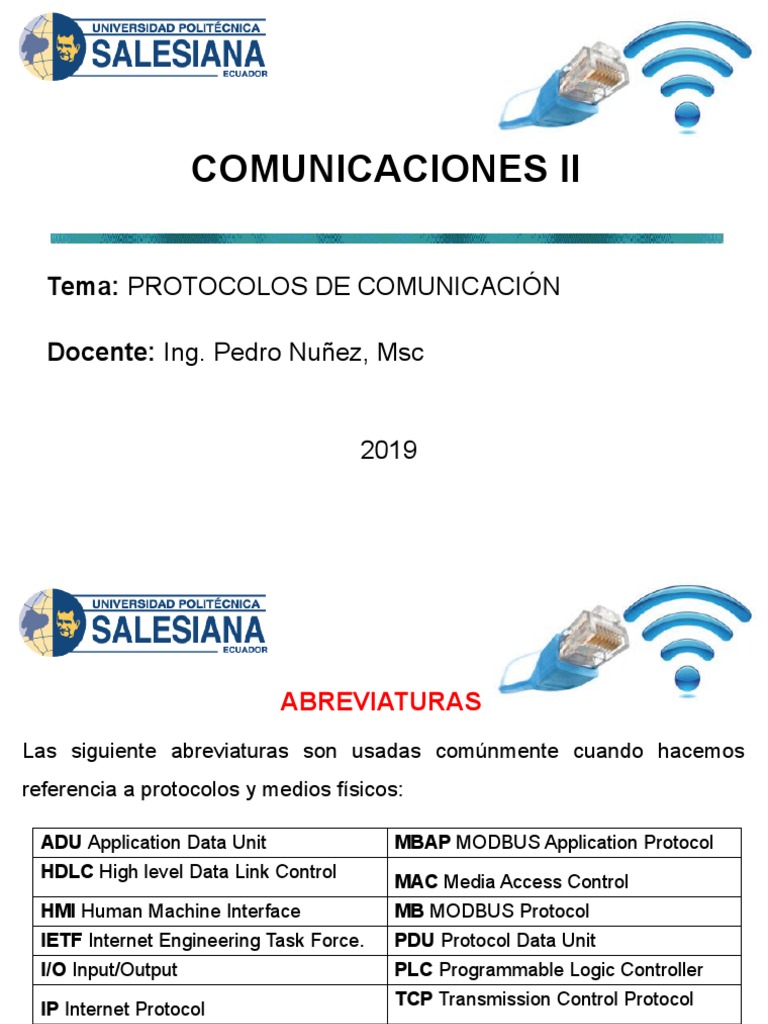 Protocolos Modbus Profibus Profinet | PDF | Protocolos de internet ...