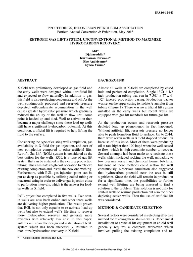 IPA16 124 E - Firstpage | PDF | Petroleum Reservoir | Petroleum Industry