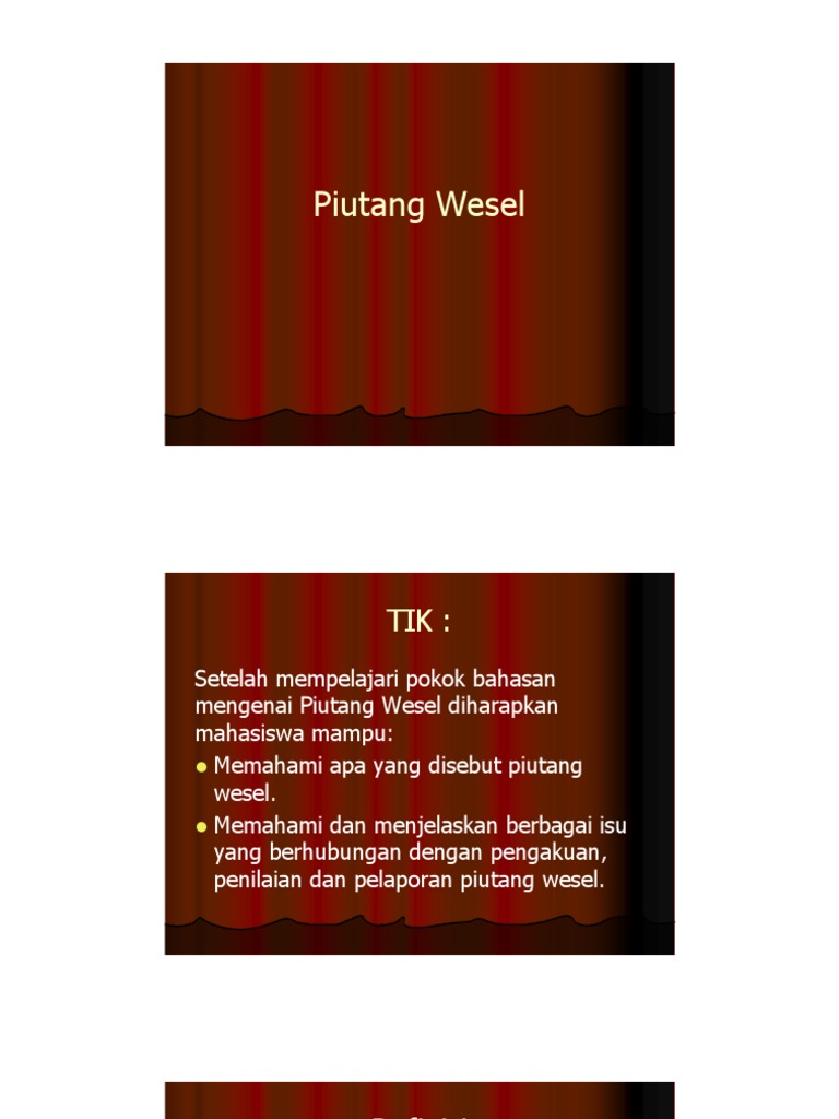 Panduan Lengkap Piutang Wesel | PDF