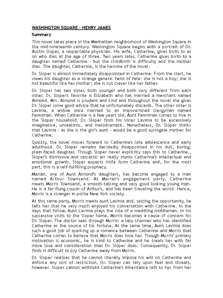 Washington Square - Henry James | PDF