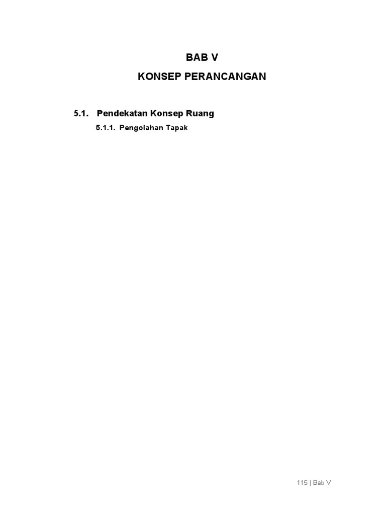 "Seminar Tugas Akhir Arsitektur " Ta Bab V Kabupaten Bandung | PDF