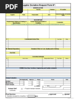 Deviation Form Template | PDF