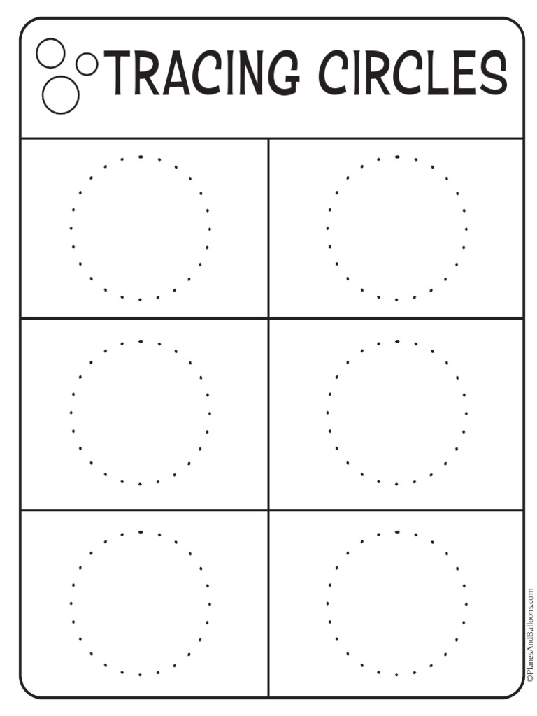 Tracing Circles Worksheets | PDF