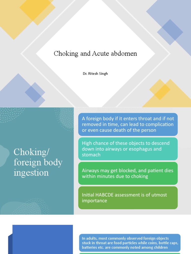 Emergency Care - Choking and Acute Abdomen | PDF | Emergency Medical ...