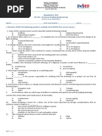 Grade 10 Drafting Diagnostic Test | PDF | Technical Drawing | Drawing