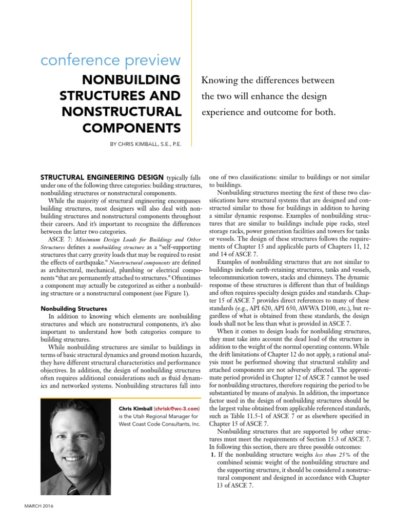 Conference Preview: Nonbuilding Structures and Nonstructural Components ...