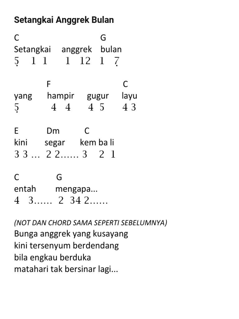 Setangkai Anggrek Bulan | PDF
