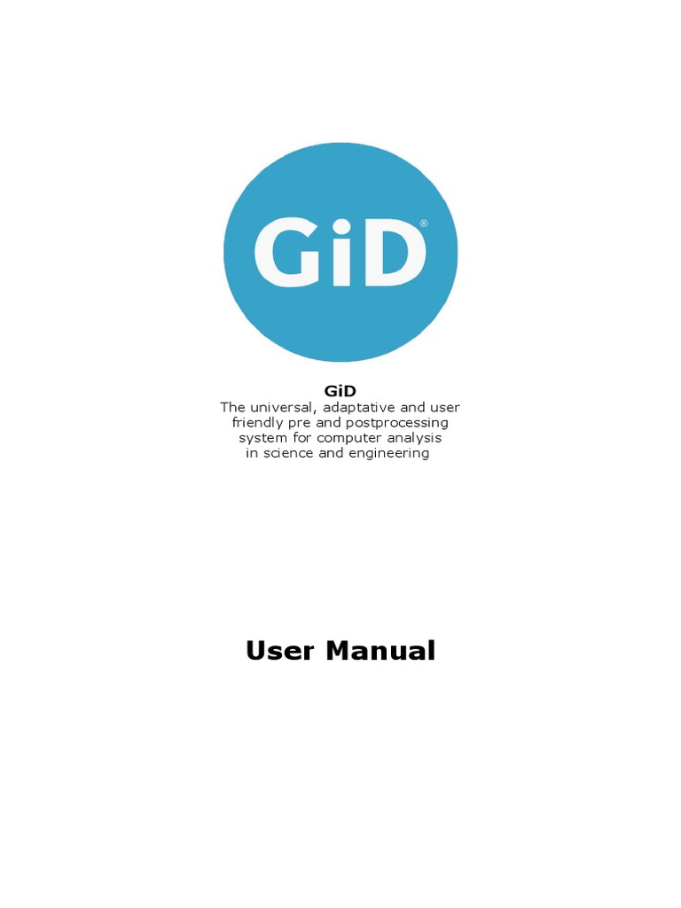 GiD User Manual | PDF | Button (Computing) | Icon (Computing)