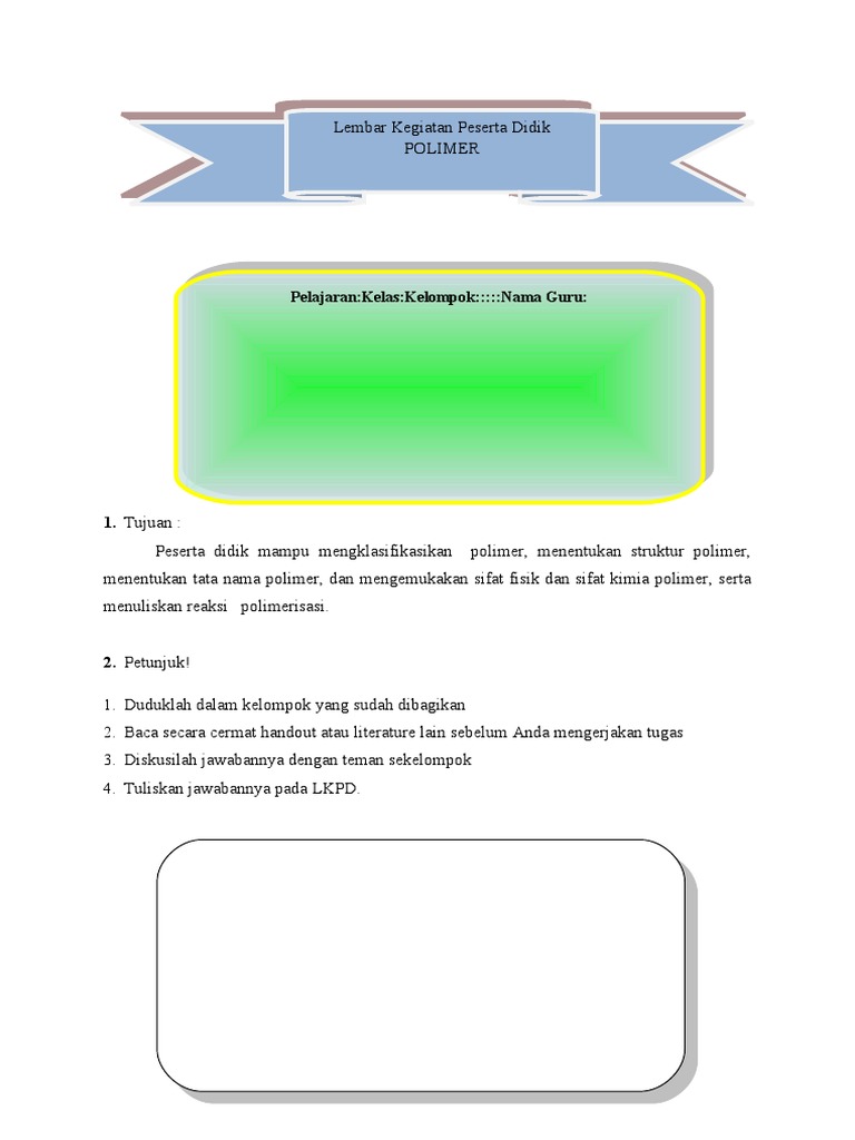 LKPD-Polimer Lur | PDF