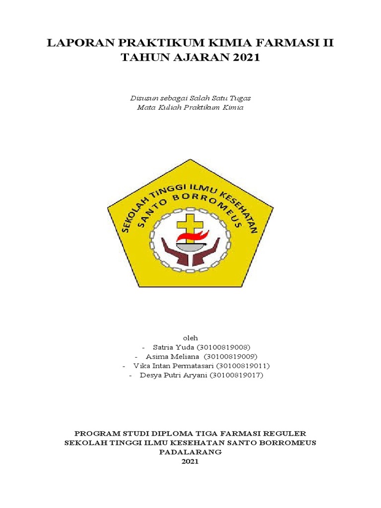 Laporan Praktikum Kimia Farmasi Ii - Penetapan Kadar Nacl | PDF