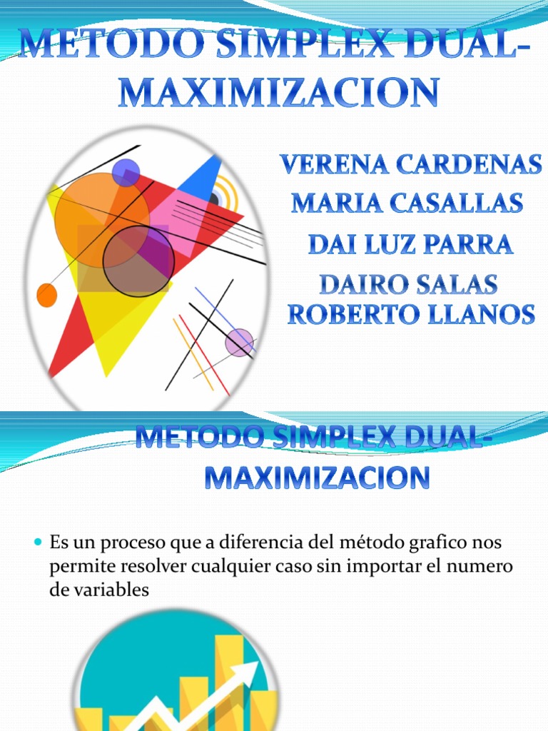 Metodo Simplex Dual Maximizacion PDF | PDF | Línea (geometría ...