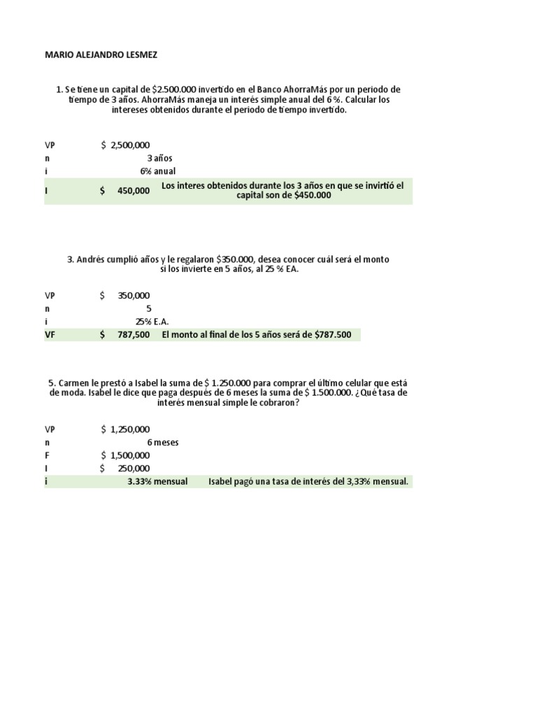 Matemáticas Financieras e Inversiones | PDF | Finanzas Matemáticas ...