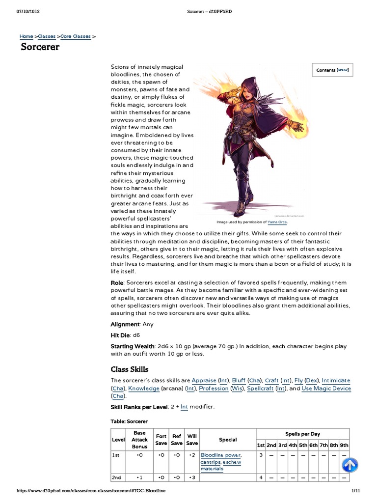 Sorcerer: Class Skills | PDF | Dungeons & Dragons | Gary Gygax Games