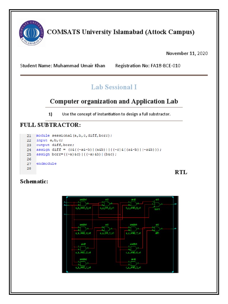 Sessional 1 Lab Paper | PDF