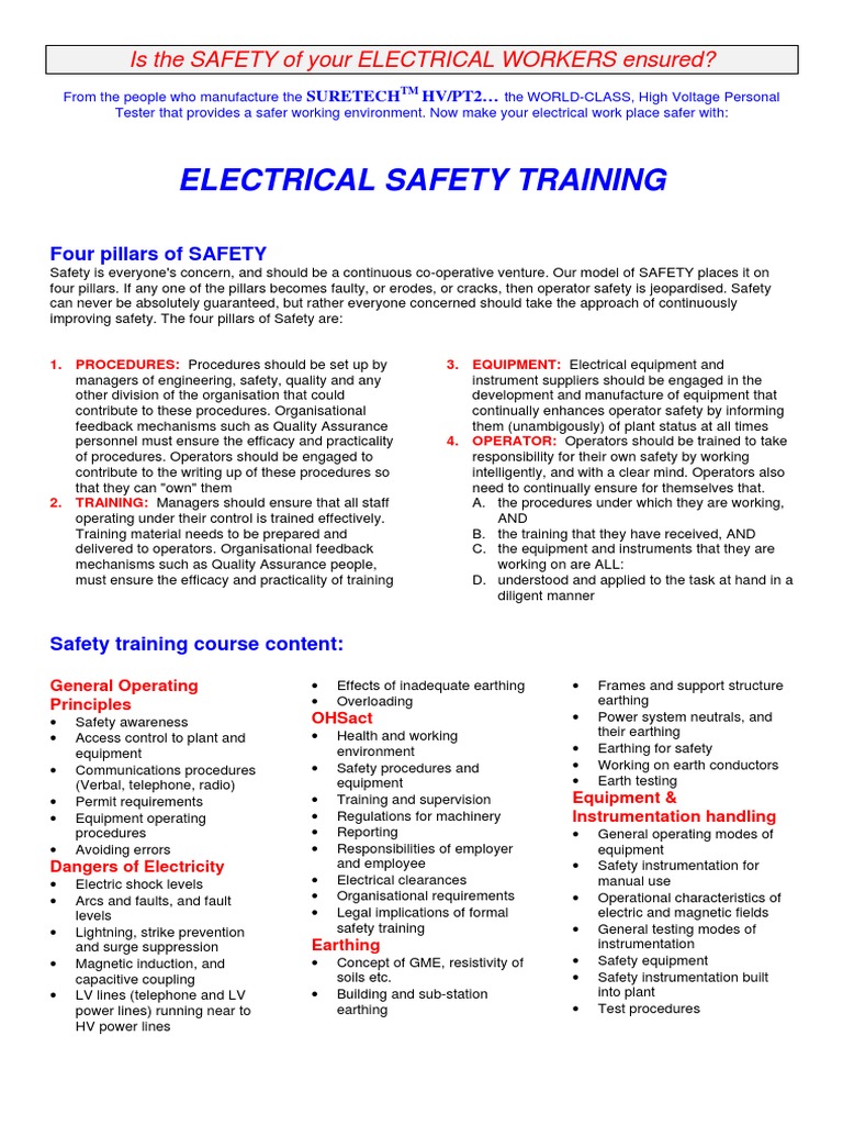 Electrical Safety Training: Is The SAFETY of Your ELECTRICAL WORKERS ...