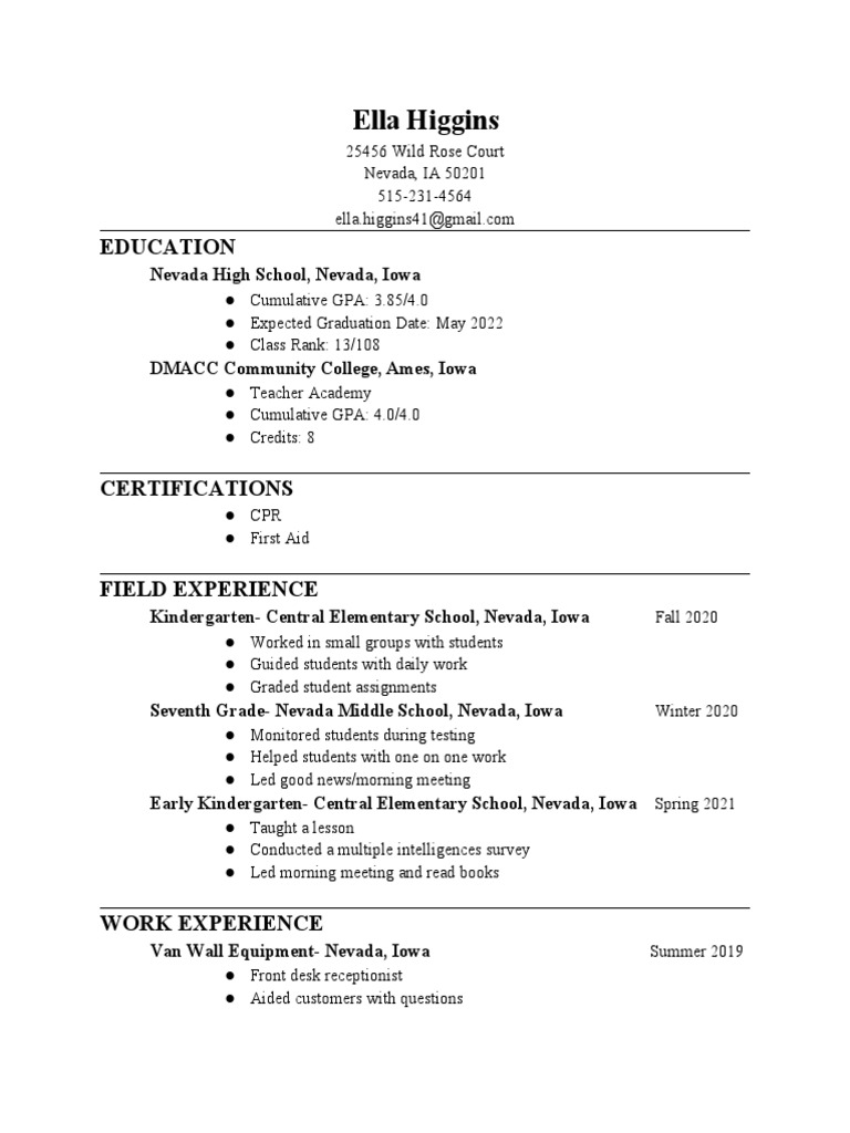 Ella Higgins | PDF | Schools | Foods