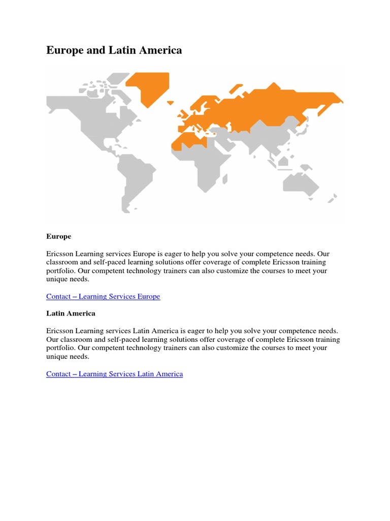 Ericsson Learning Services Worldwide | PDF | Ericsson | Competence ...