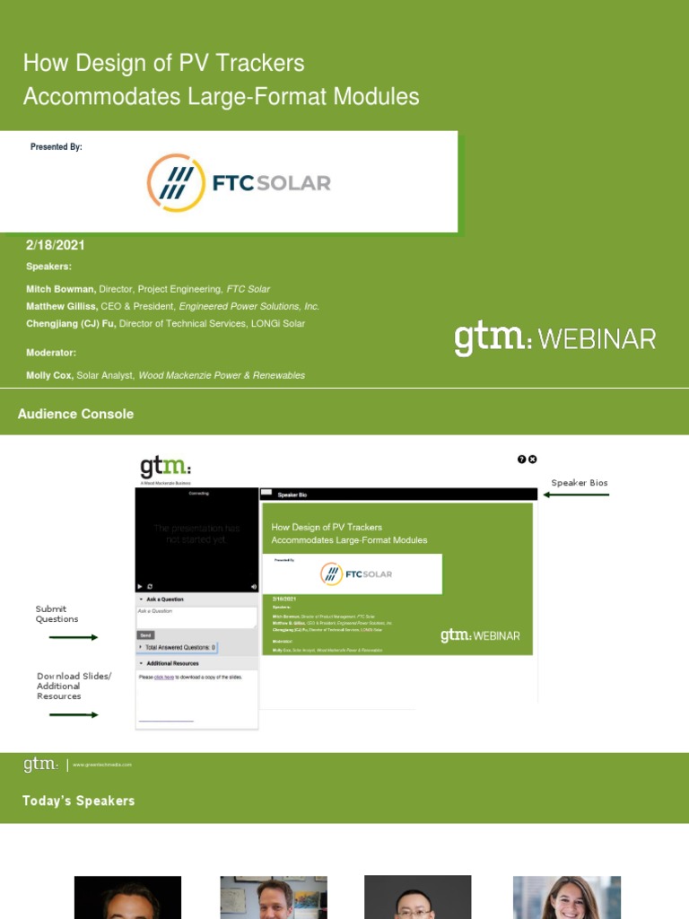 How Design of PV Trackers Accommodates Large-Format Modules: Presented ...