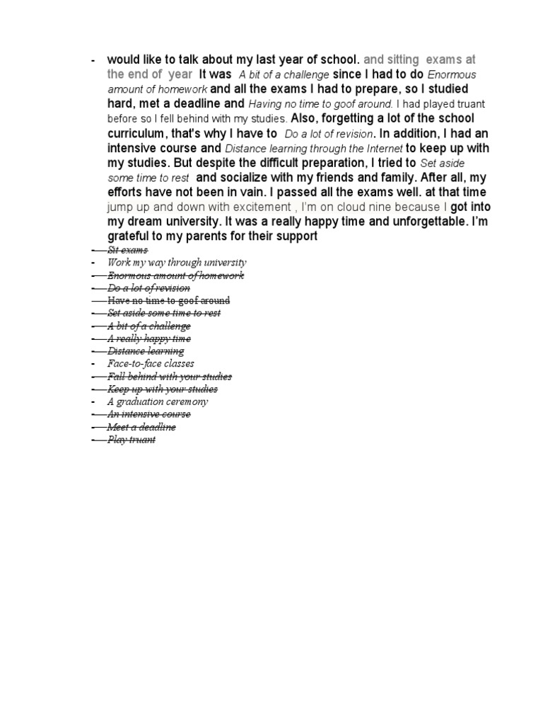 Want To Talk About My Last Year of School | PDF | Career & Growth ...