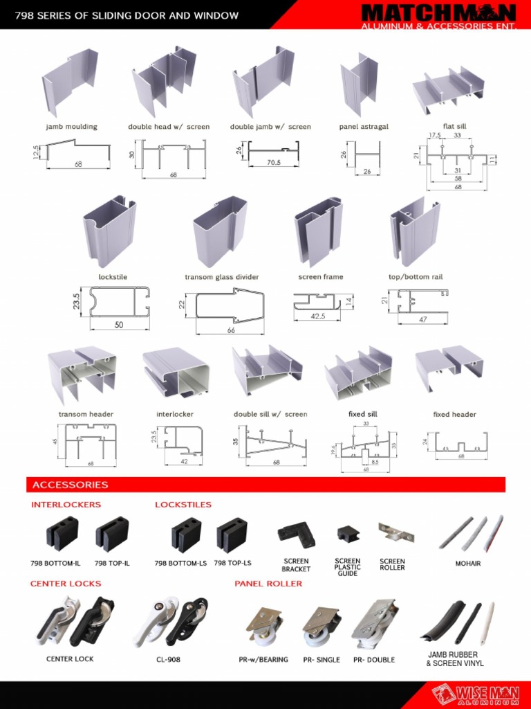 798 Series of Sliding Door Window | PDF
