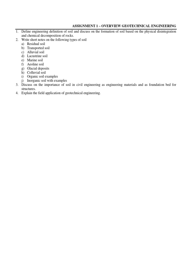 Assignment 1 & 2 | PDF | Soil Science | Soil